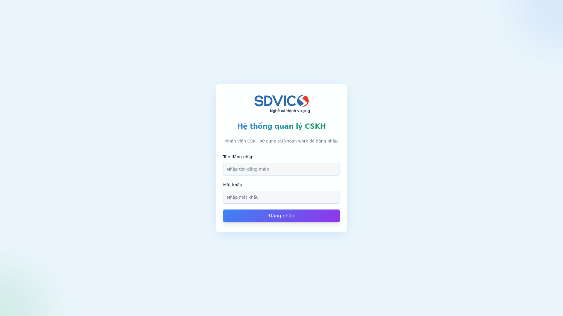 SDVICO - Hệ thống quản lý CSKH