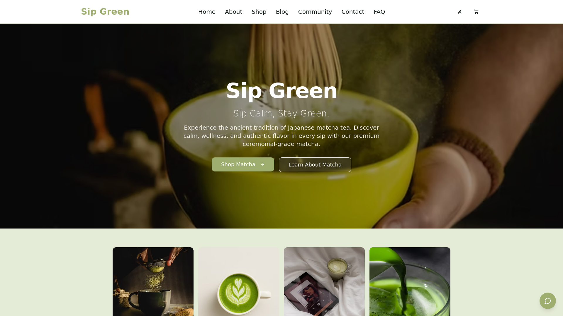 Sip Green - Premium Japanese Matcha Tea | Sip Calm, Stay Green