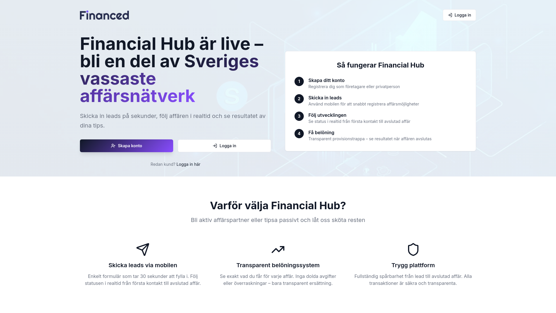 Financial Hub by Financed