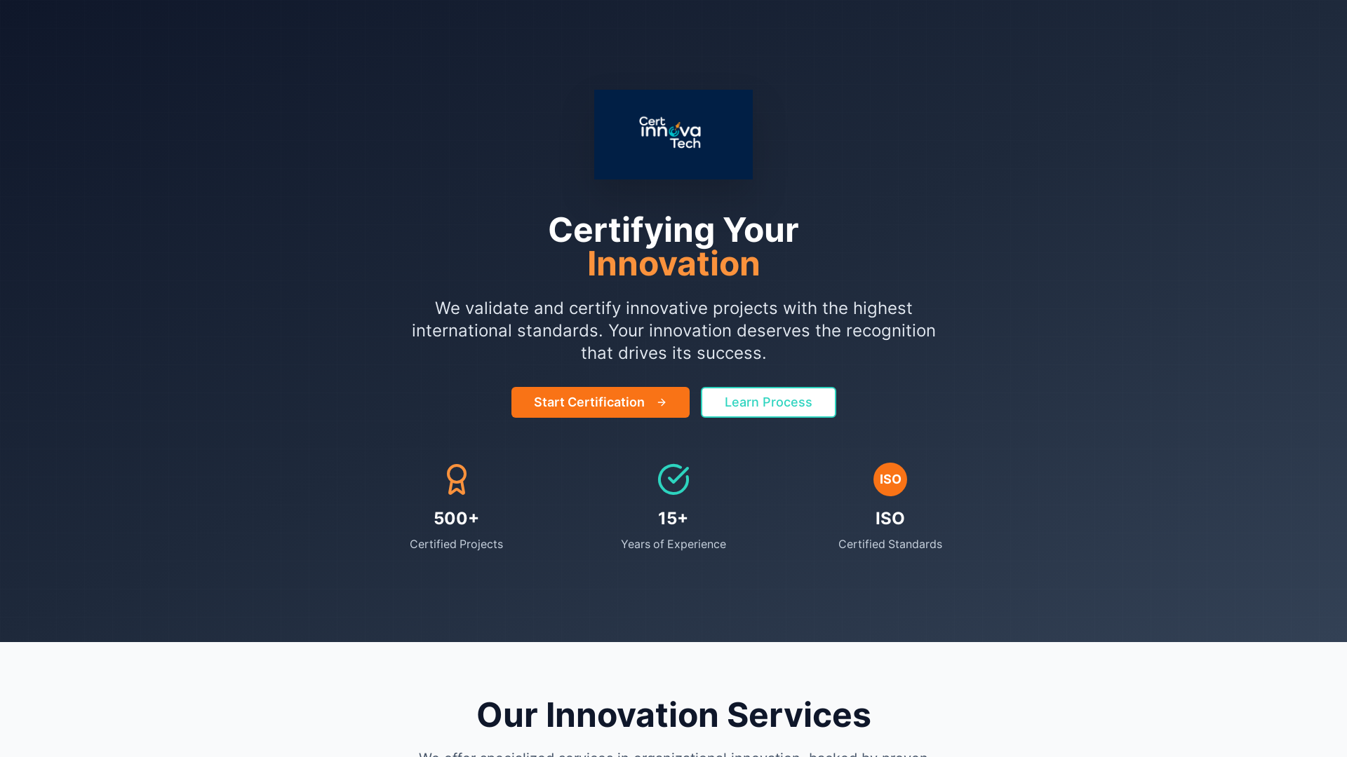 CertInnovaTech - Innovation Certification Portal