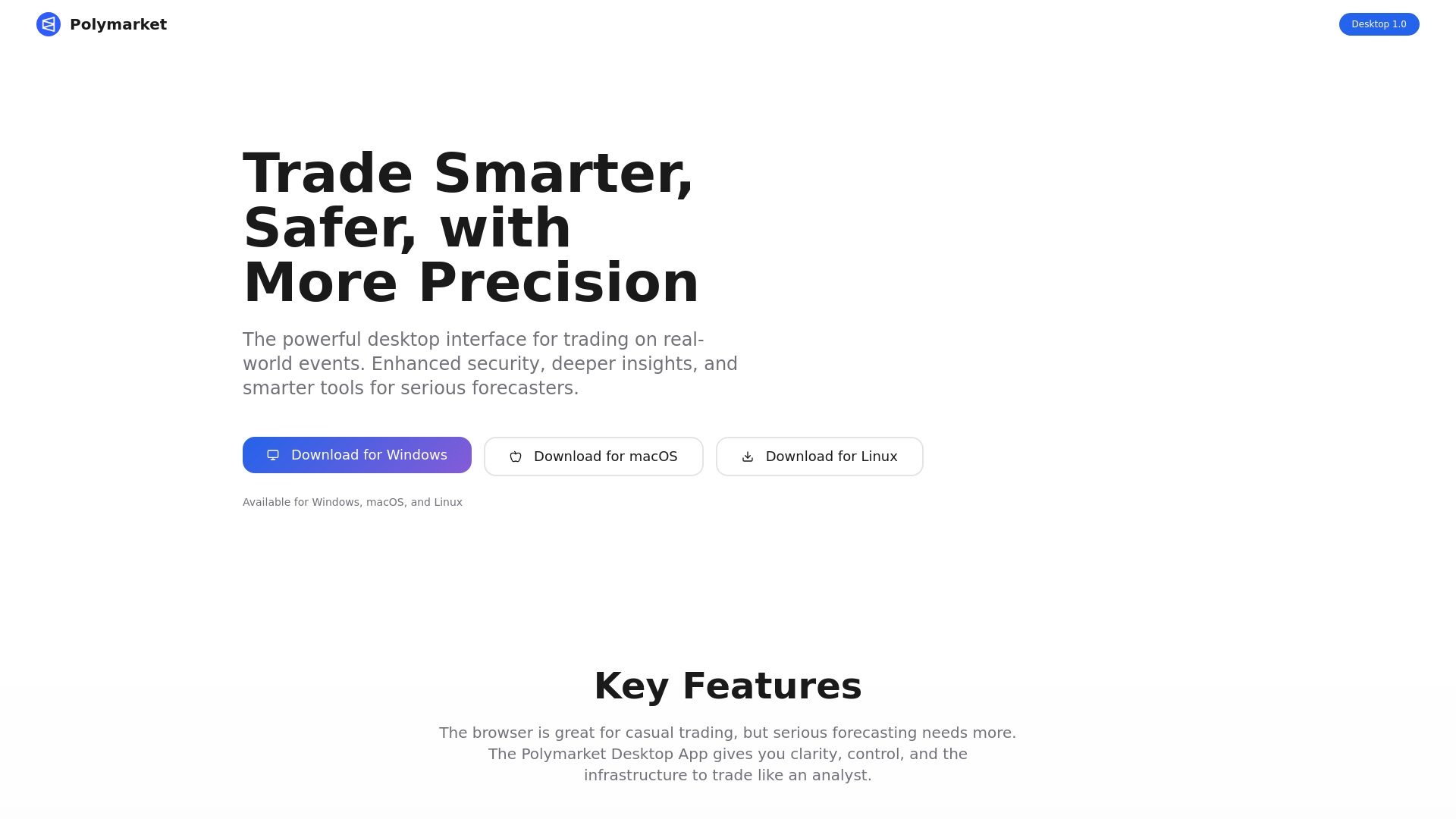 Polymarket Desktop - Trade Smarter, Safer, with More Precision