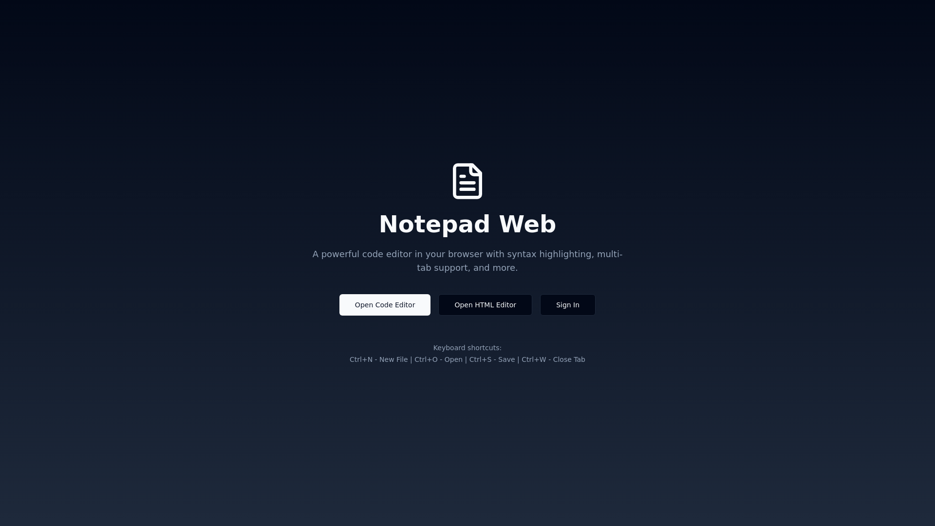 Notepad Web