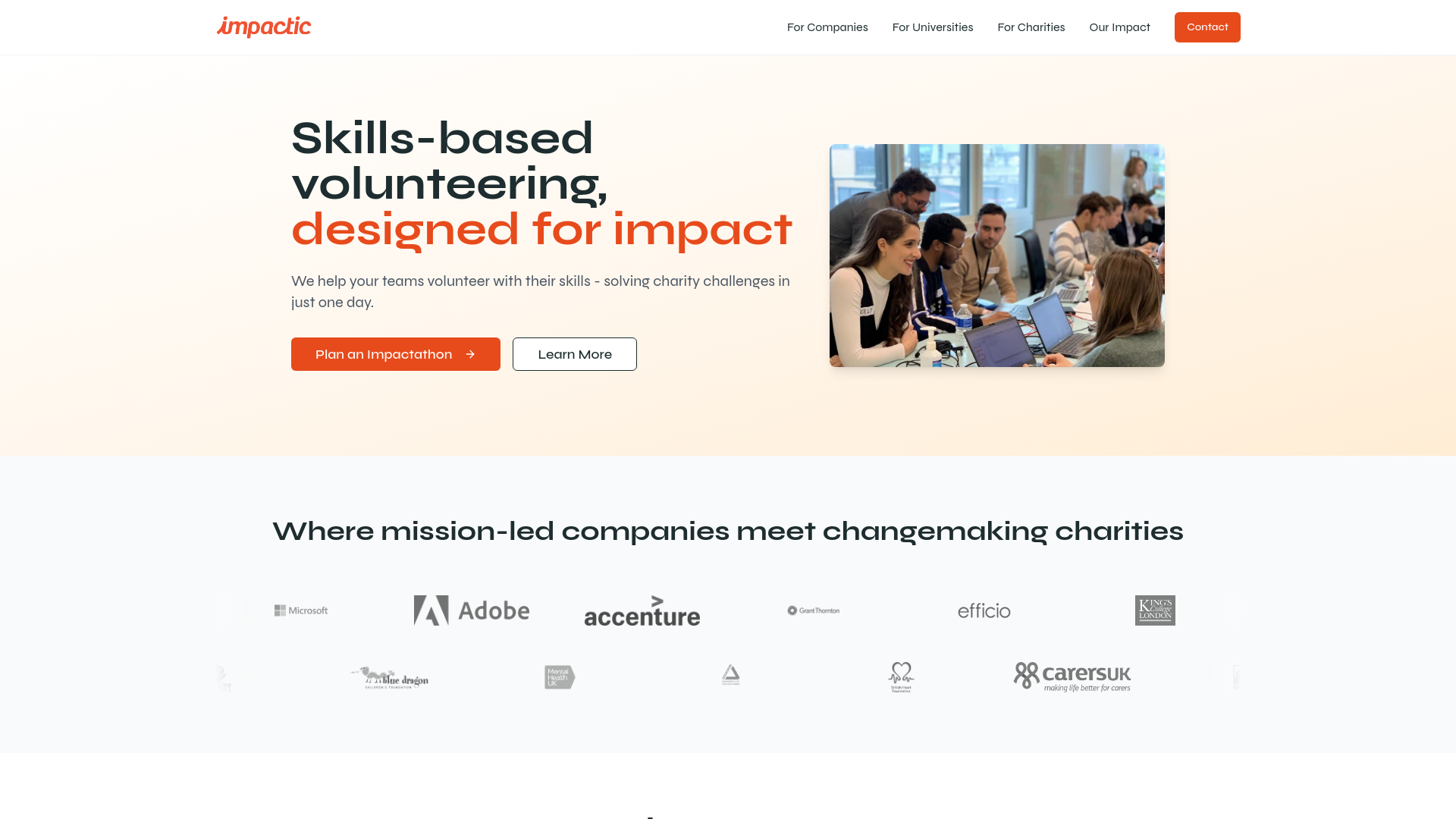 Impactic - Skills-based volunteering, designed for impact