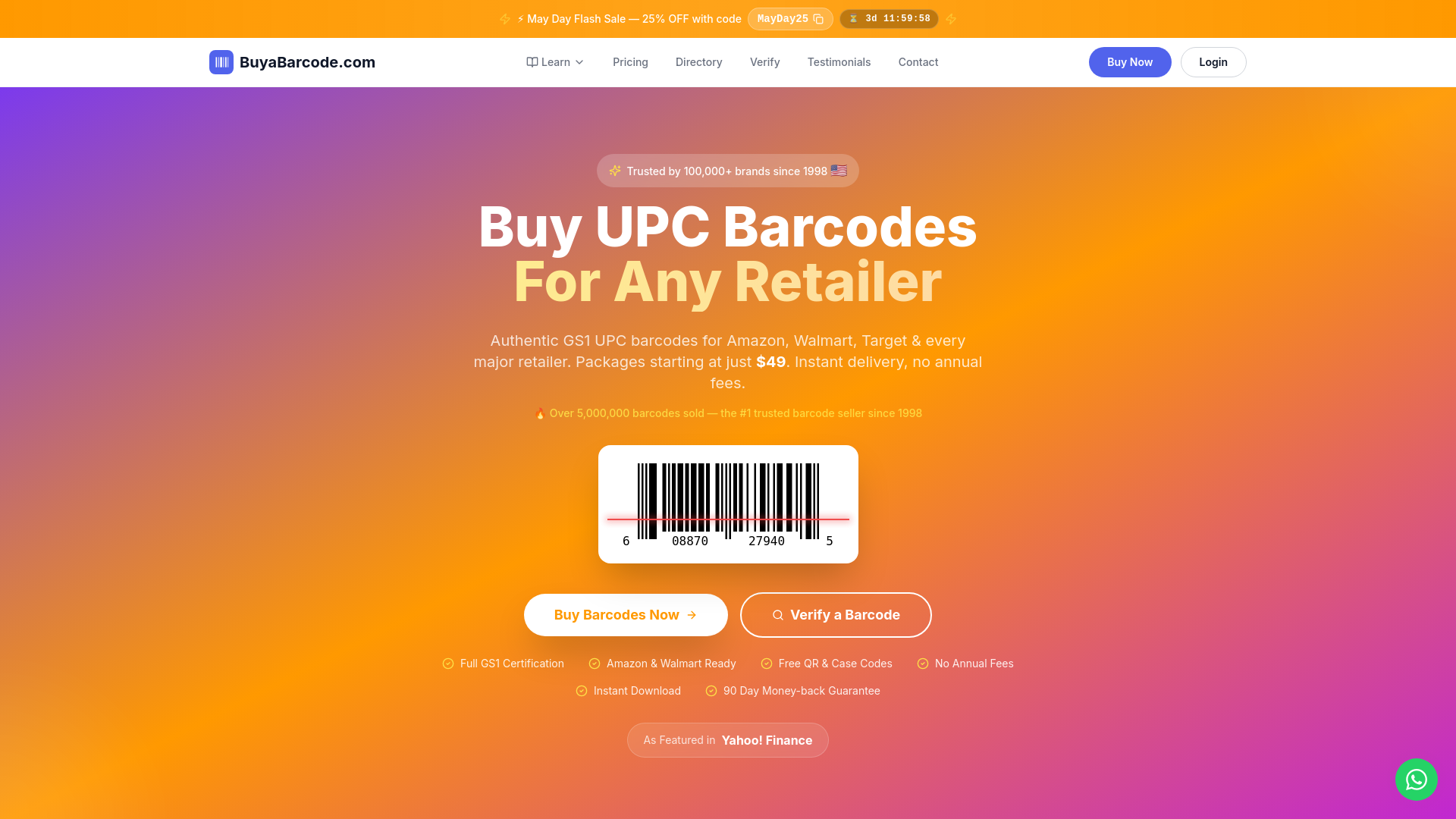 Buy GS1 UPC Barcodes for Amazon & Walmart | Authentic Retail Barcodes
