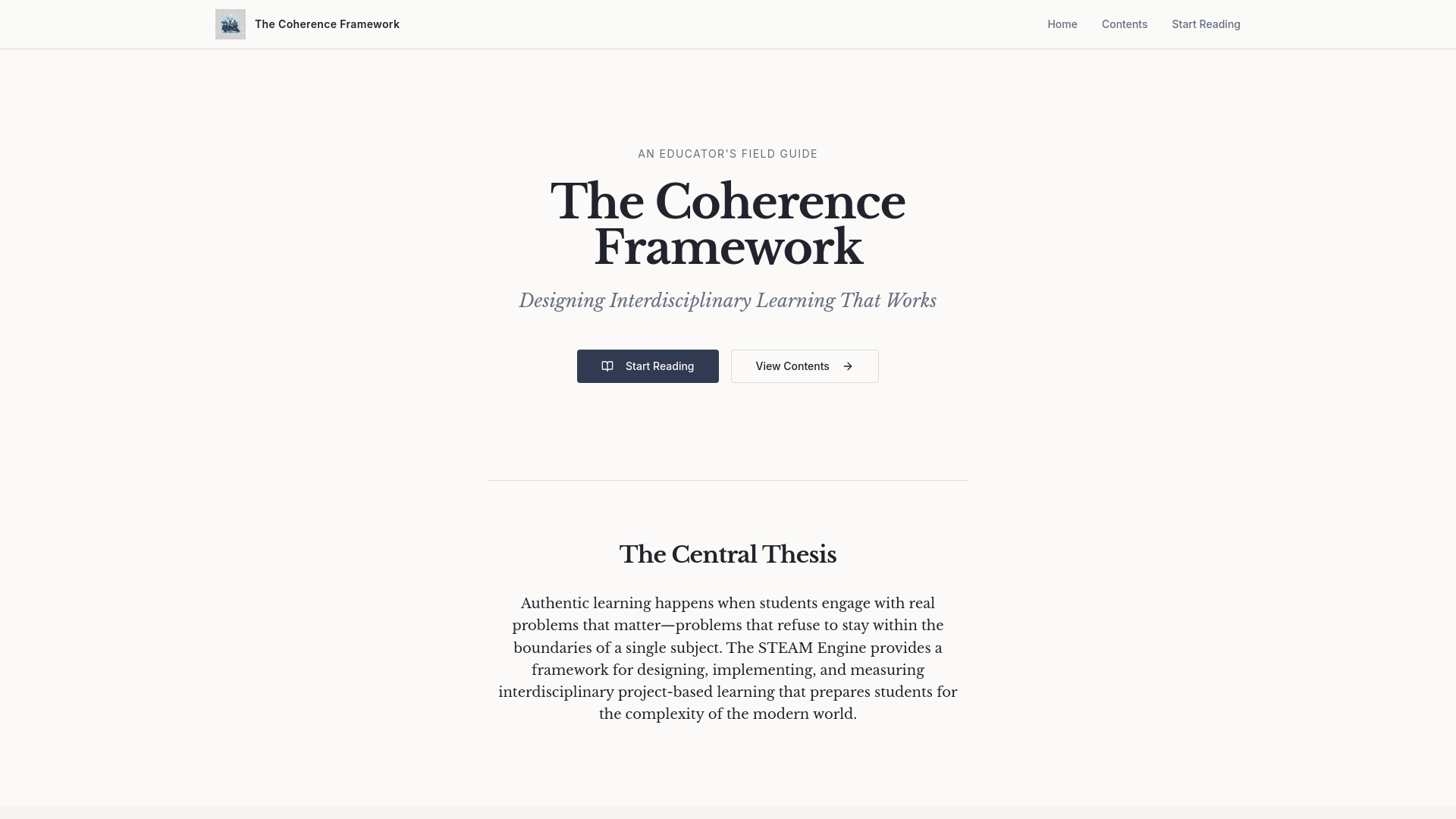The Coherence Framework | Designing Interdisciplinary Learning That Works