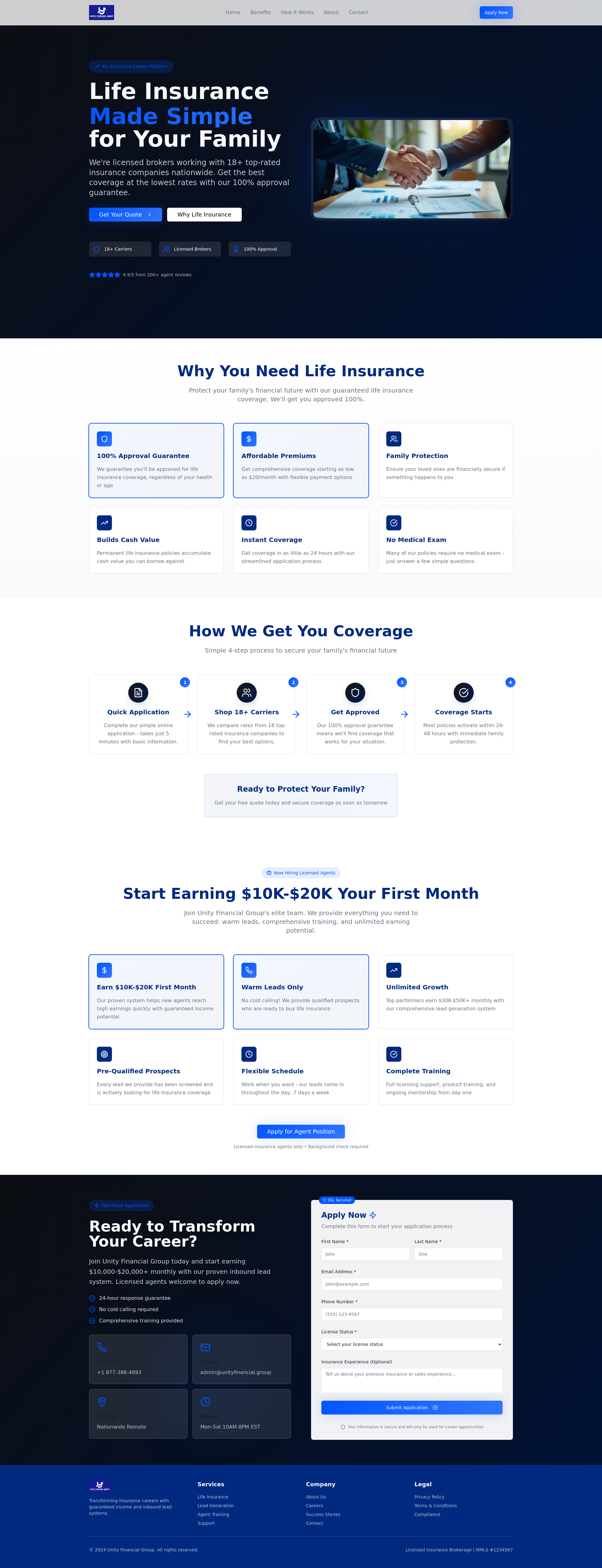 Unity Financial Group - Guaranteed $5K-10K Monthly | Life Insurance Careers