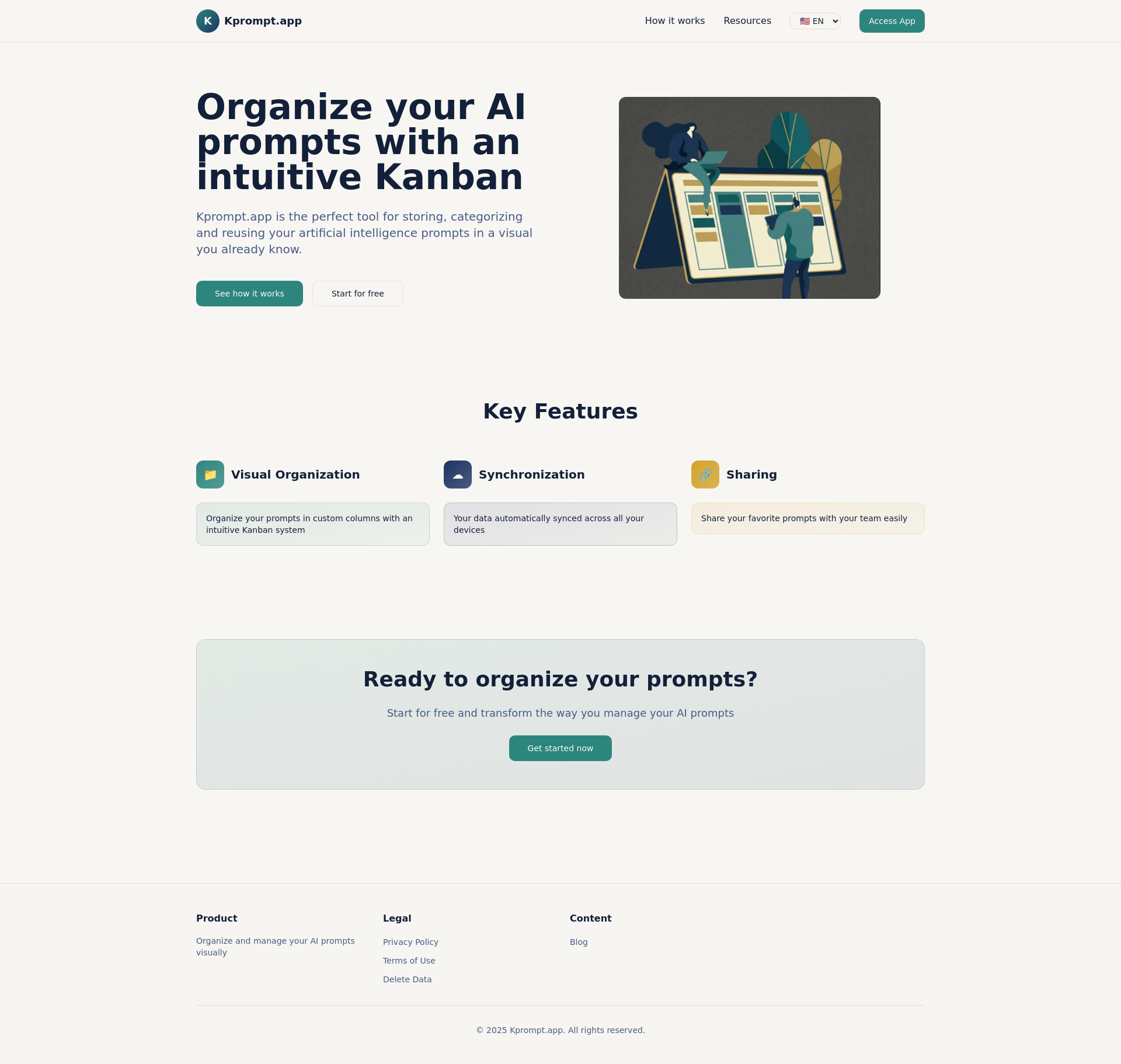 Kprompt.app - Organize your prompts visually